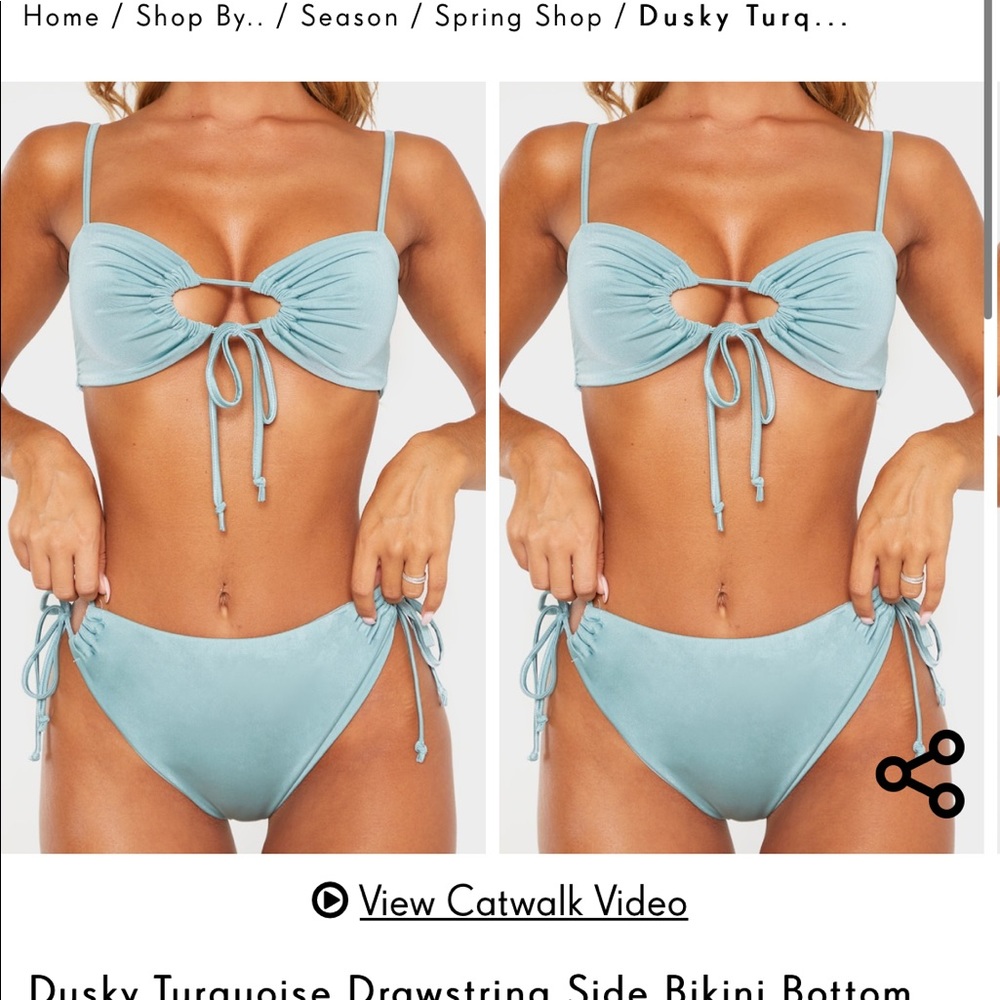 Iso!!!! Turquoise Bikini From Plt - Gem